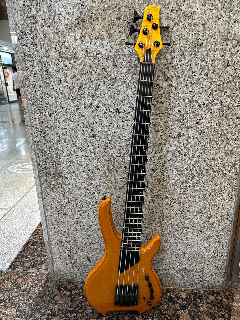 LIGHTWAVE SABER 5 STRING BASS,TRANS Amber FLAME TOP, Hobbies & Toys ...