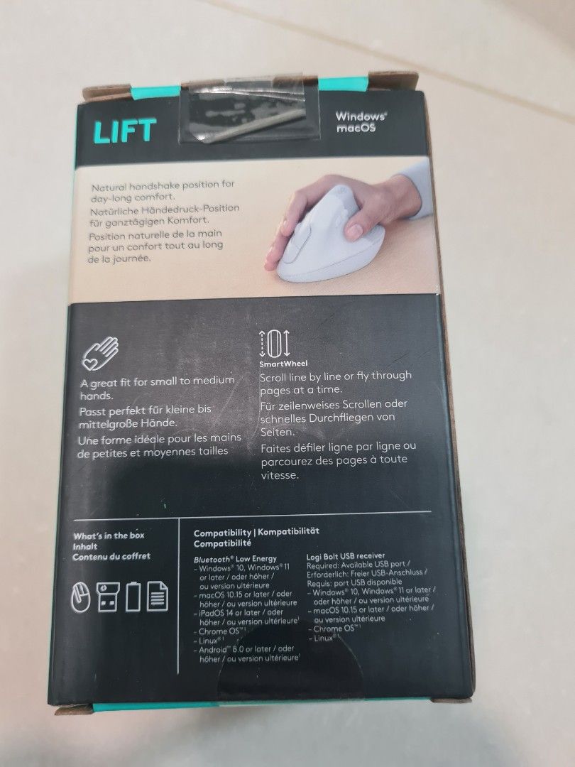 Logitech lift vertical ergo mouse, white, Computers & Tech, Parts ...