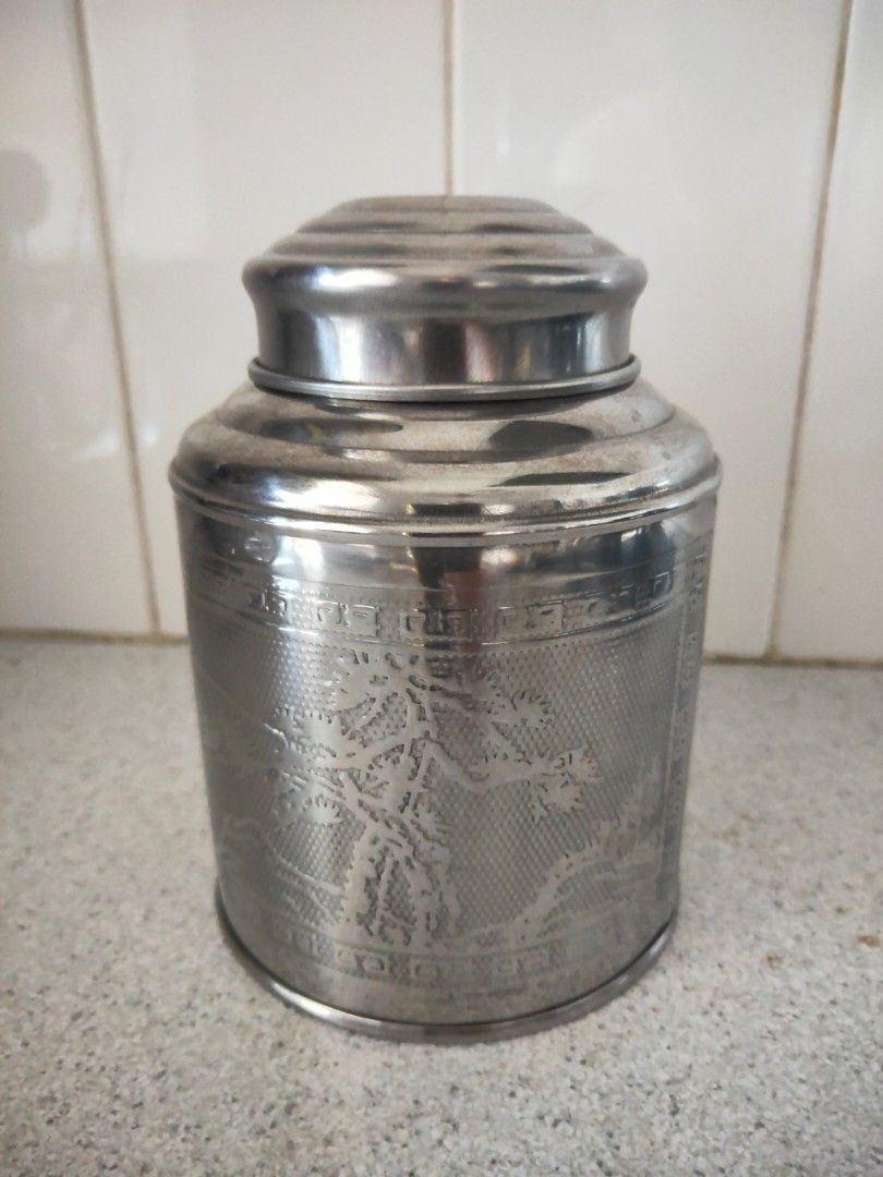 Lovely Collectible Tea Leaves Tin Container, Furniture & Home Living ...