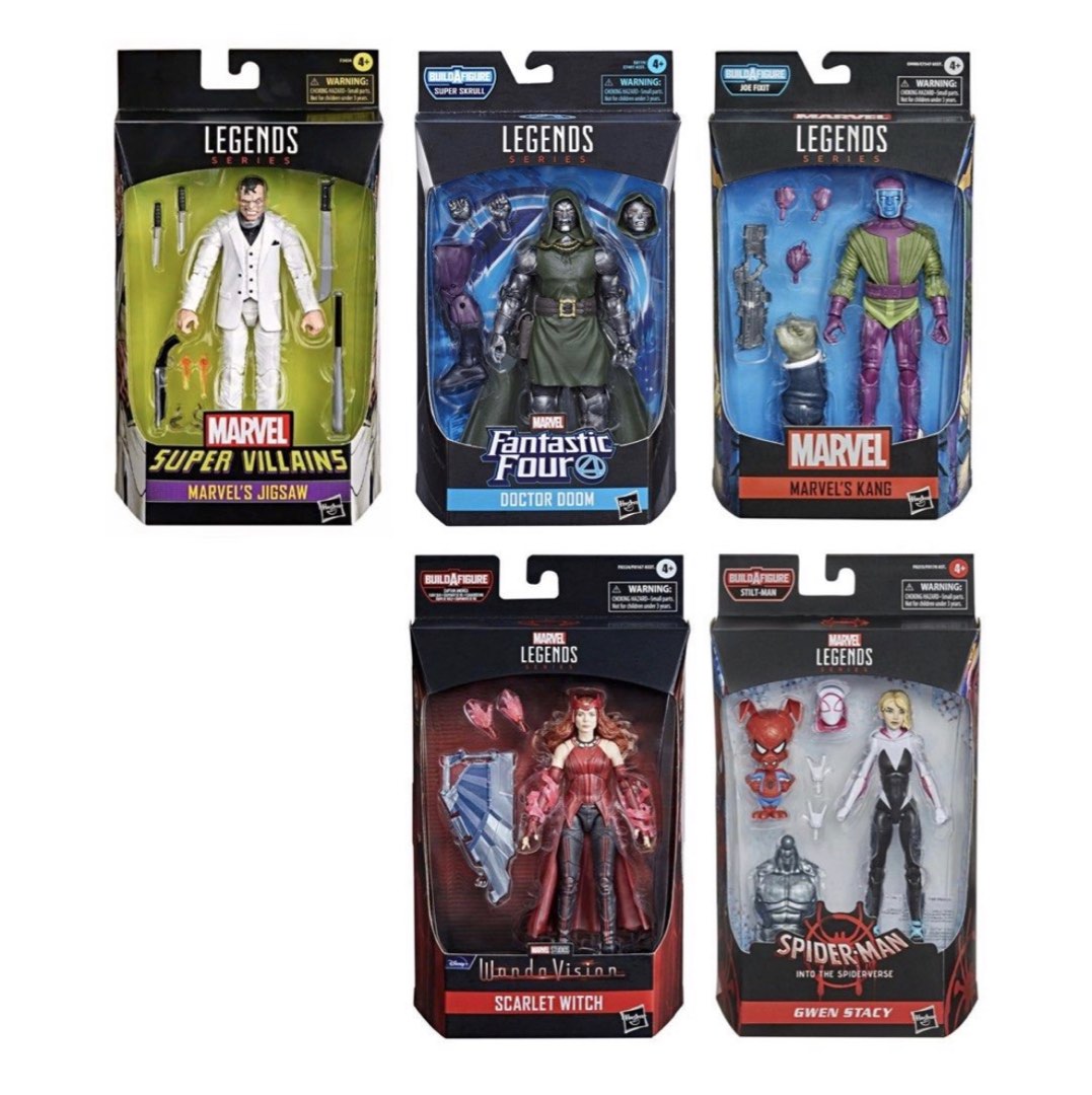 Marvel Legends: Jigsaw + Dr Doom + Kang + Scarlet Witch + Spider Gwen ...