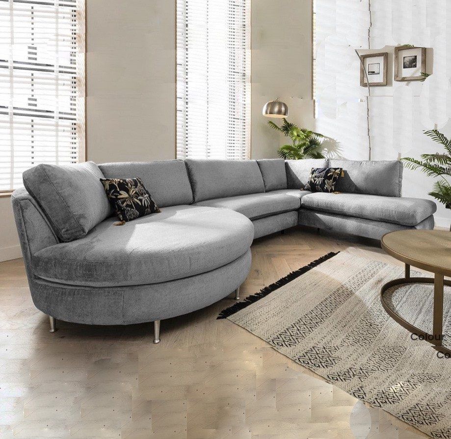 Maxim Length 160cm Designer Curve Round Chaise Sofa Available in High ...