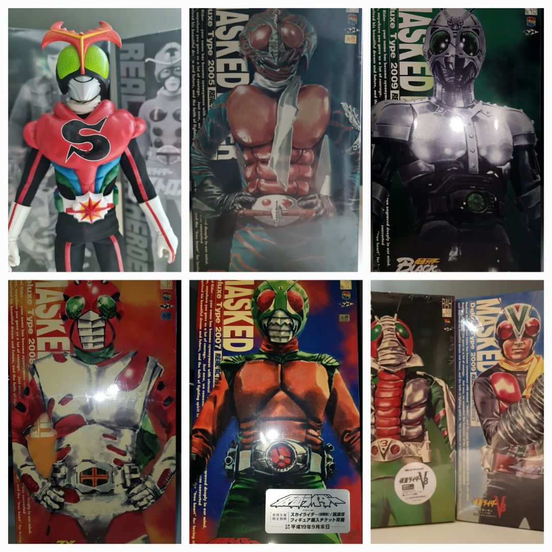 Medicom 1/6 RAH Kamen/Masked Riders Stronger, Tackle & Charge up form ...