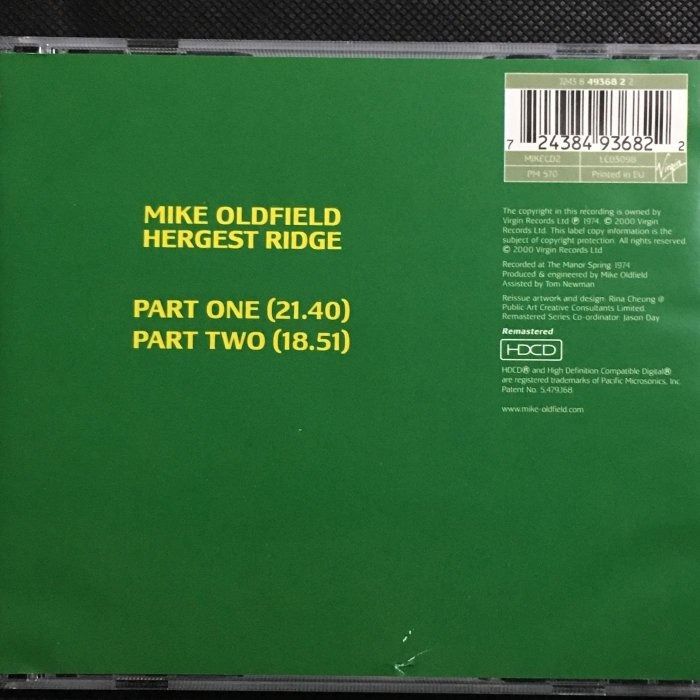 Mike Oldfield - Hergest Ridge CD Remastered 74年 第二張大碟 Made in EU, 興趣及遊戲 ...