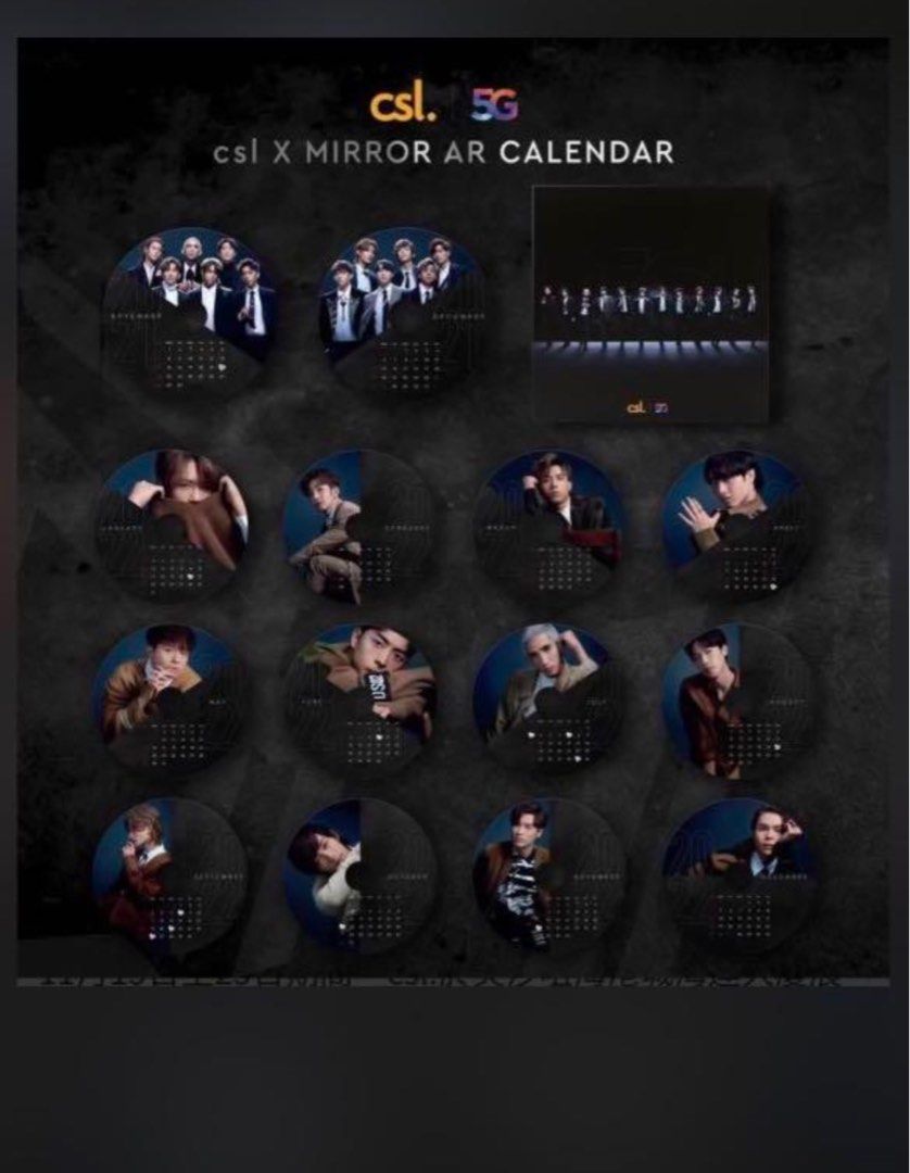 全新mirror go green袋+csl x mirror AR月曆, 公告欄 - Carousell
