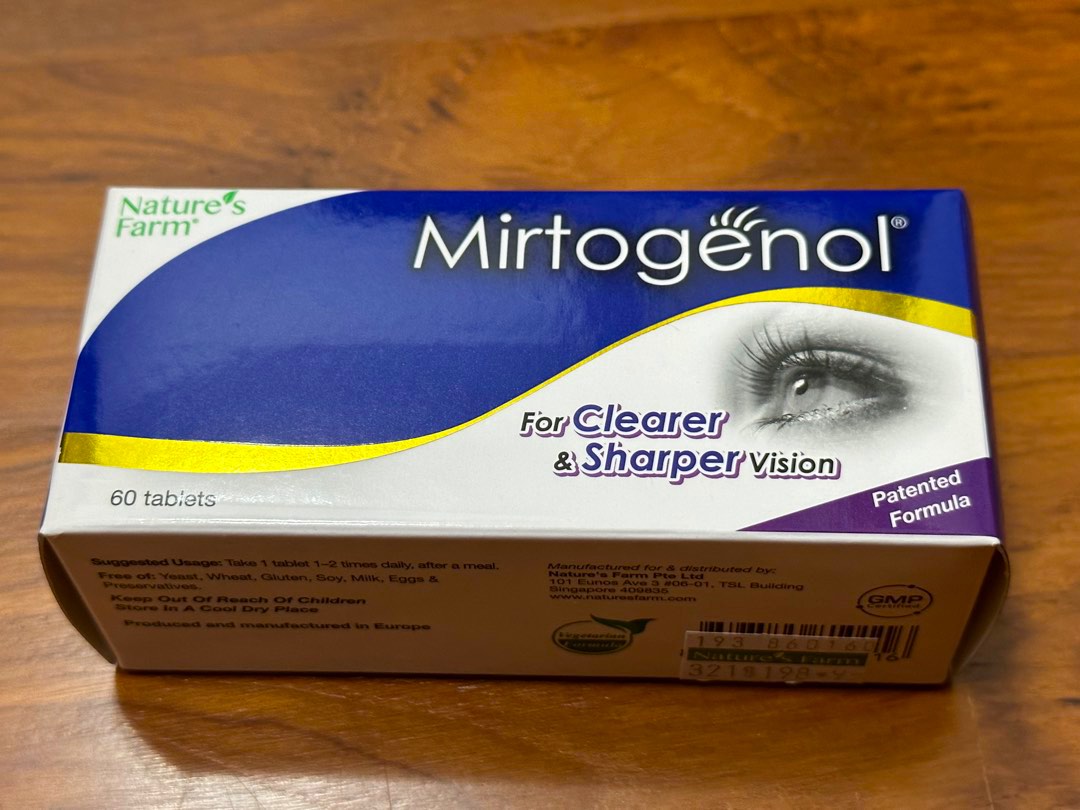 Mirtogenol Eye Supplement (Nature Farm), Health & Nutrition, Health ...