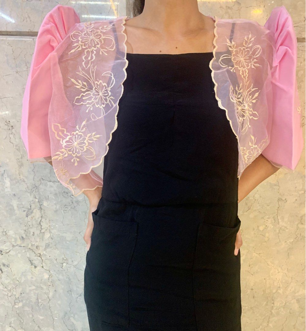 Modern Filipiniana Pink Bolero on Carousell
