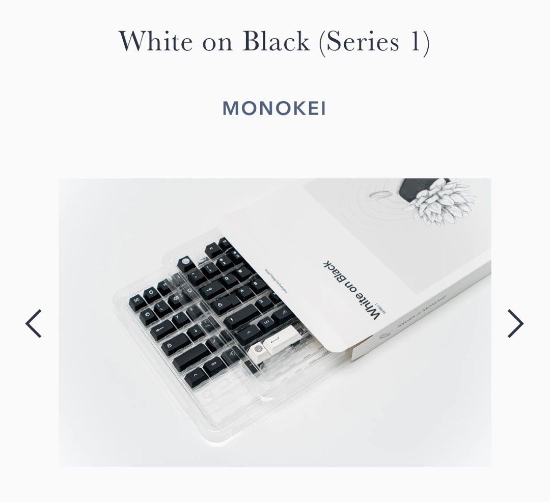 Monokei white on black keycaps series 1, 電腦＆科技, 電腦周邊及配件, 電腦鍵盤及相關產品 - Carousell