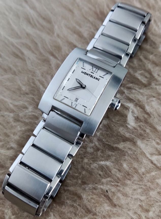 MONTBLANC PROFILE Ref. 7048 All Stainless Steel QUARTZ 29mm MENS Watch ...