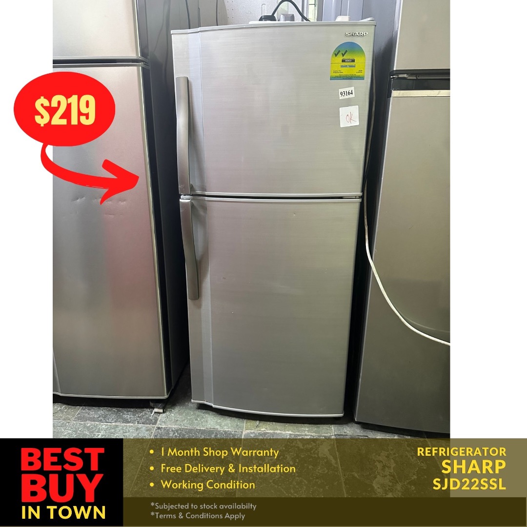 MUST BUY! Sharp 175L 2Door Refrigerator SJ-D22S-SL (931645), TV & Home Appliances, Kitchen ...