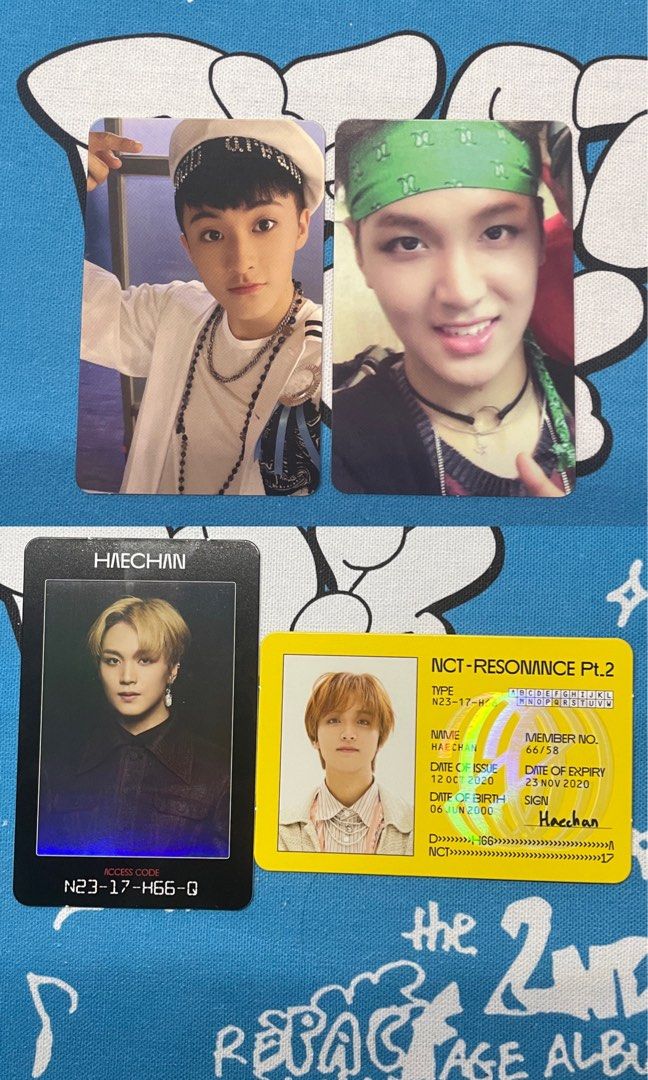 NCT Dream Mark photocard (We Young)/NCT 127 Haechan photocard (Fire ...