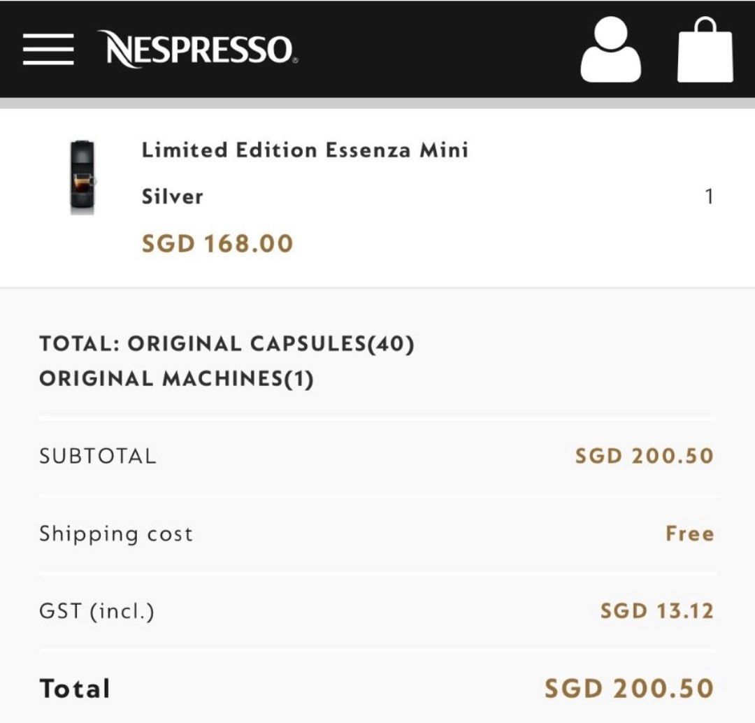 Nespresso Essenza Mini in Silver (Limited Edition), TV & Home ...