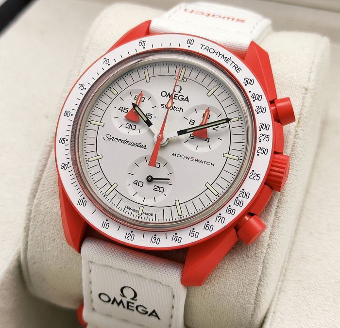 Omega x Swatch Moonswatch Mars, Luxury, Watches on Carousell