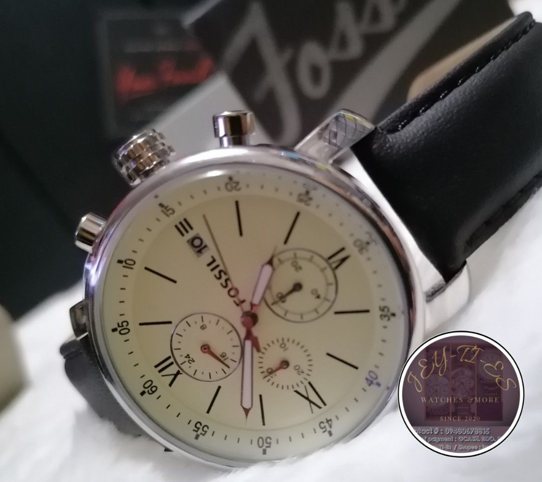 Original Fossil Rhett Chronograph brown leather mens watch, Men's ...