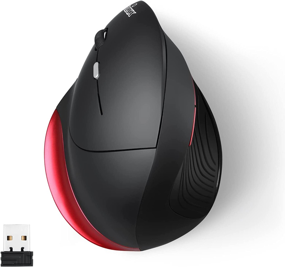 Perixx PERIMICE-718 Left Handed Wireless Mouse - Ergonomic Vertical ...