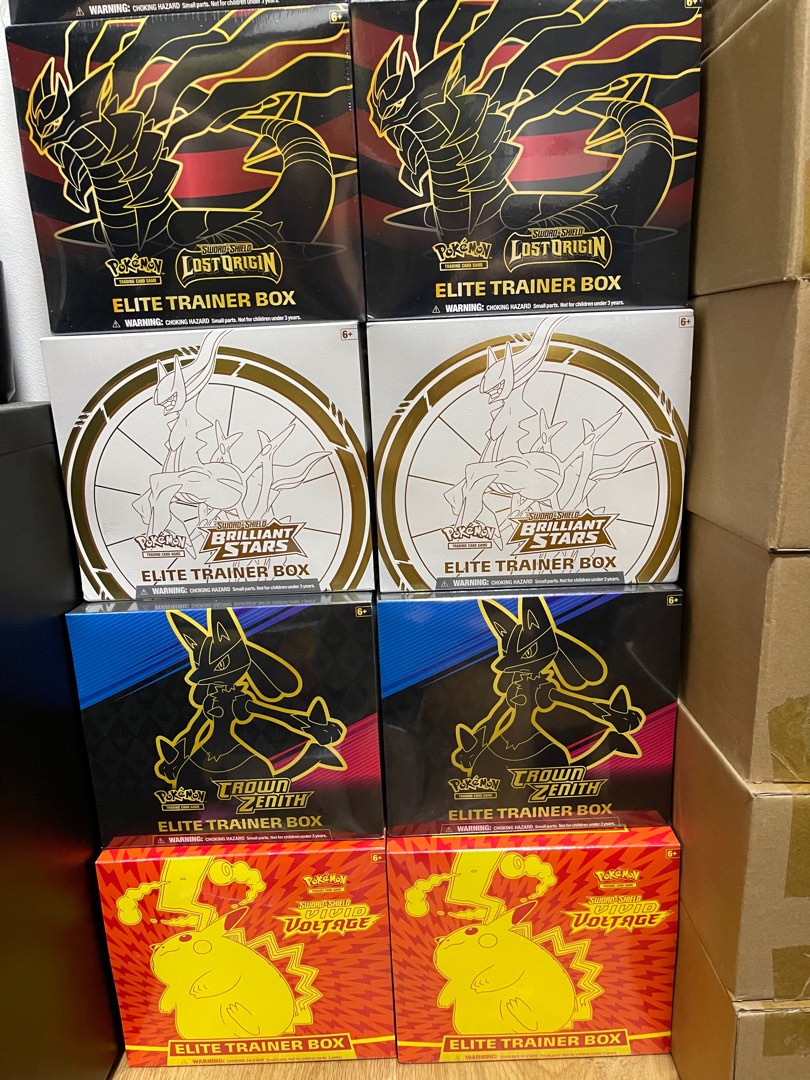 Pokemon Cards TCG Elite Trainer Box ETB Crown Zenith Lost Origin ...