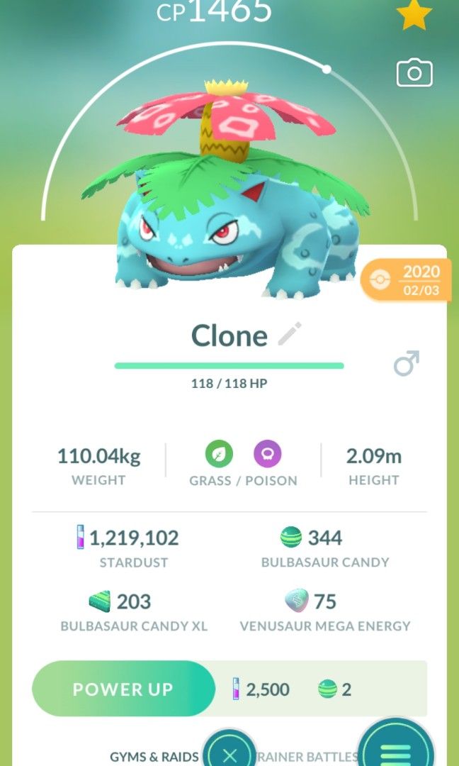 Pokemon Go Clone Venusaur, Video Gaming, Gaming Accessories, In-Game Products on Carousell