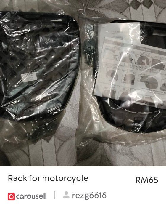 Rack motorcycle for box, Motorbikes on Carousell