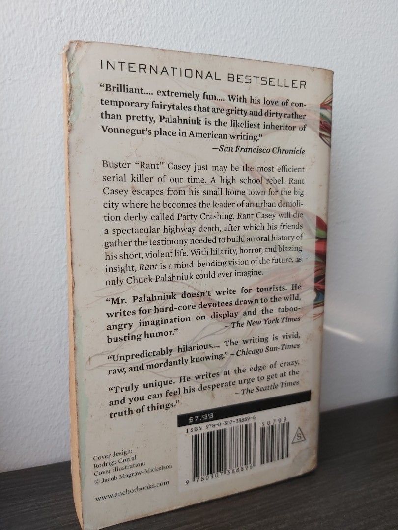 Rant The Oral Biography of Buster Casey - Chuck Palahniuk, Hobbies ...