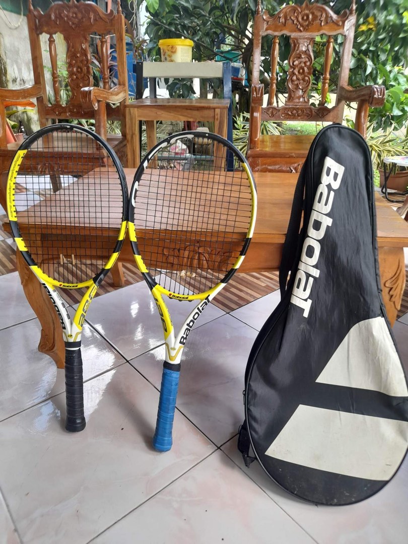 RARE Nadal Babolat Aeropro Drive Cortex Tennis Racquet Pair on Carousell