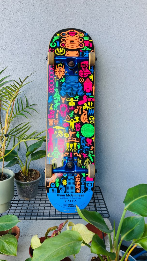 RARE Ryan McGinness x Alien Workshop skateboard complete, Sports ...