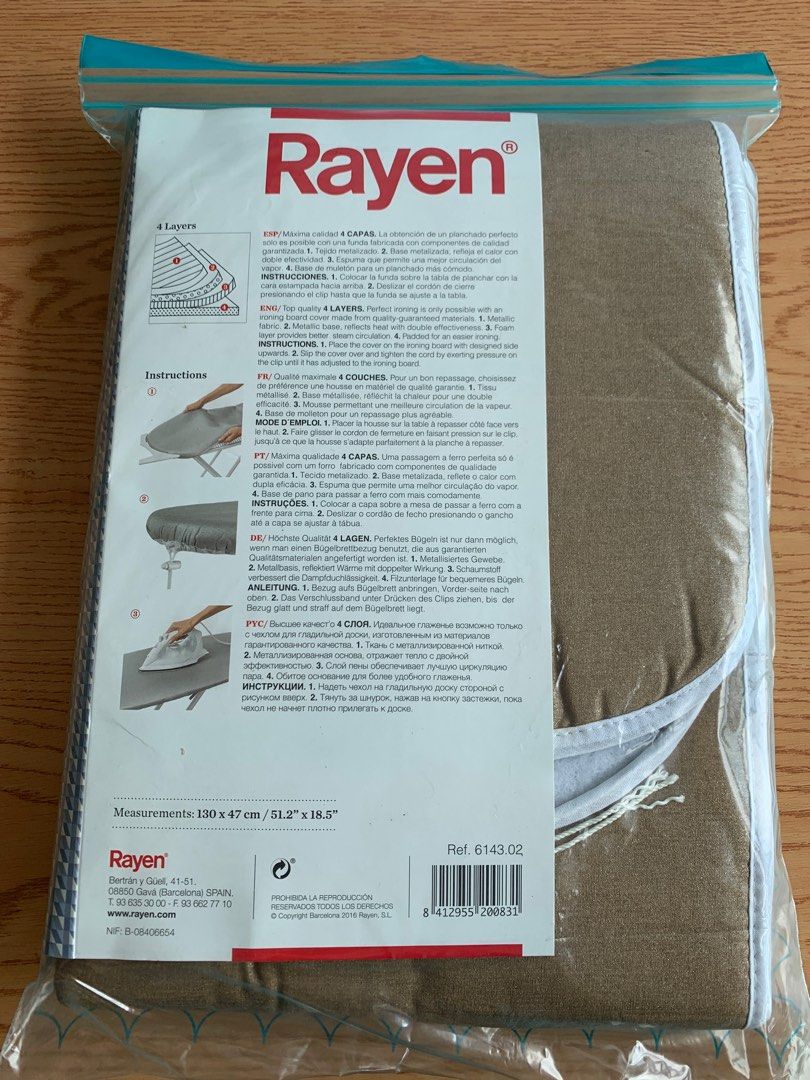Rayen premium aluminium ironing board cover, Furniture & Home Living ...