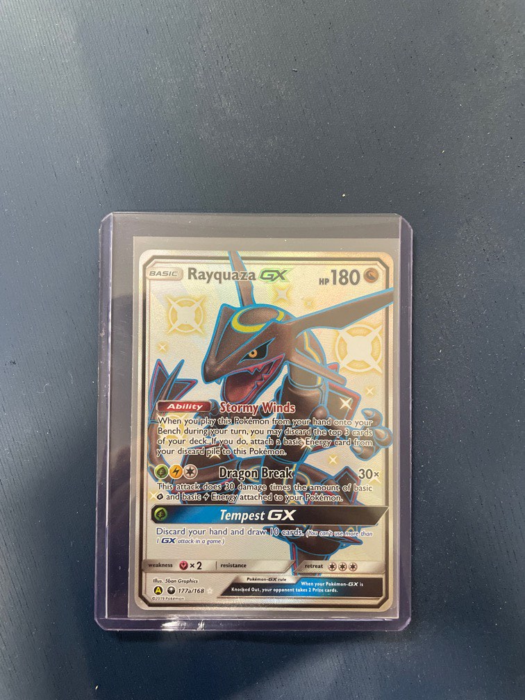 Rayquaza Shiny GX Promo, Hobbies & Toys, Toys & Games on Carousell
