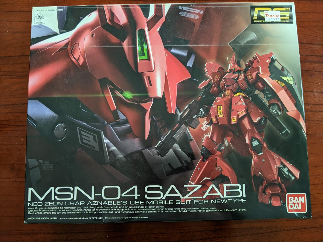 RG 1/144 SAZABI / GUNPLA / Bandai REAL GRADE, Hobbies & Toys, Toys ...