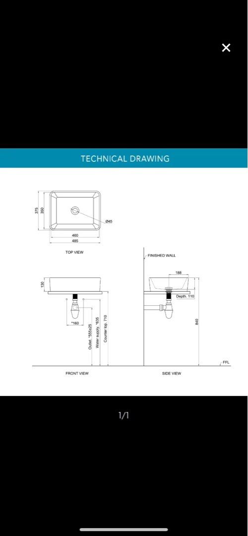 Rigel basin, Furniture & Home Living, Bathroom & Kitchen Fixtures on ...