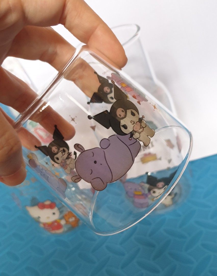 Authentic Sanrio Drinking Ware, Glass Cup and Pitcher - Hello Kitty and ...