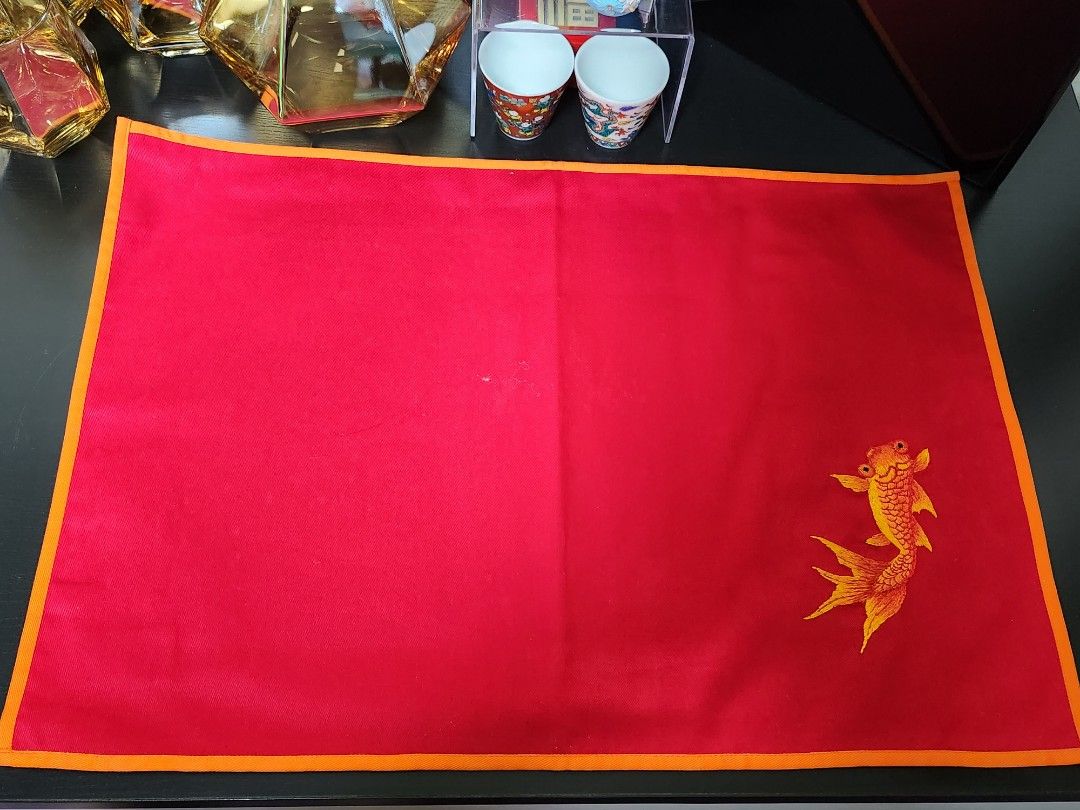 Shanghai Tang Red & Green Table Linen Mat - Authentic, Furniture & Home ...