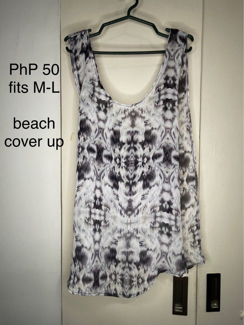 Sheer beach cover up, Women's Fashion, Tops, Others Tops on Carousell