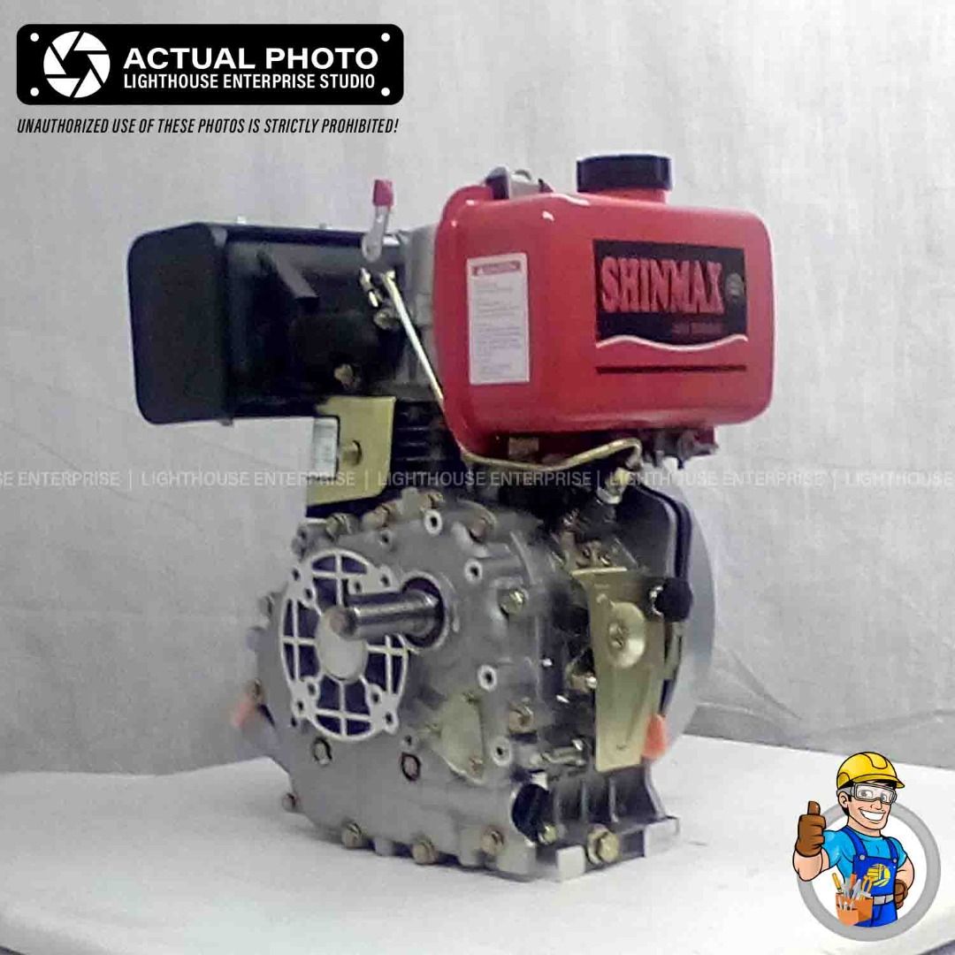 SHINMAX Air-cooled Diesel Engine 7.5HP 1800rpm Low Speed Recoil Start ...