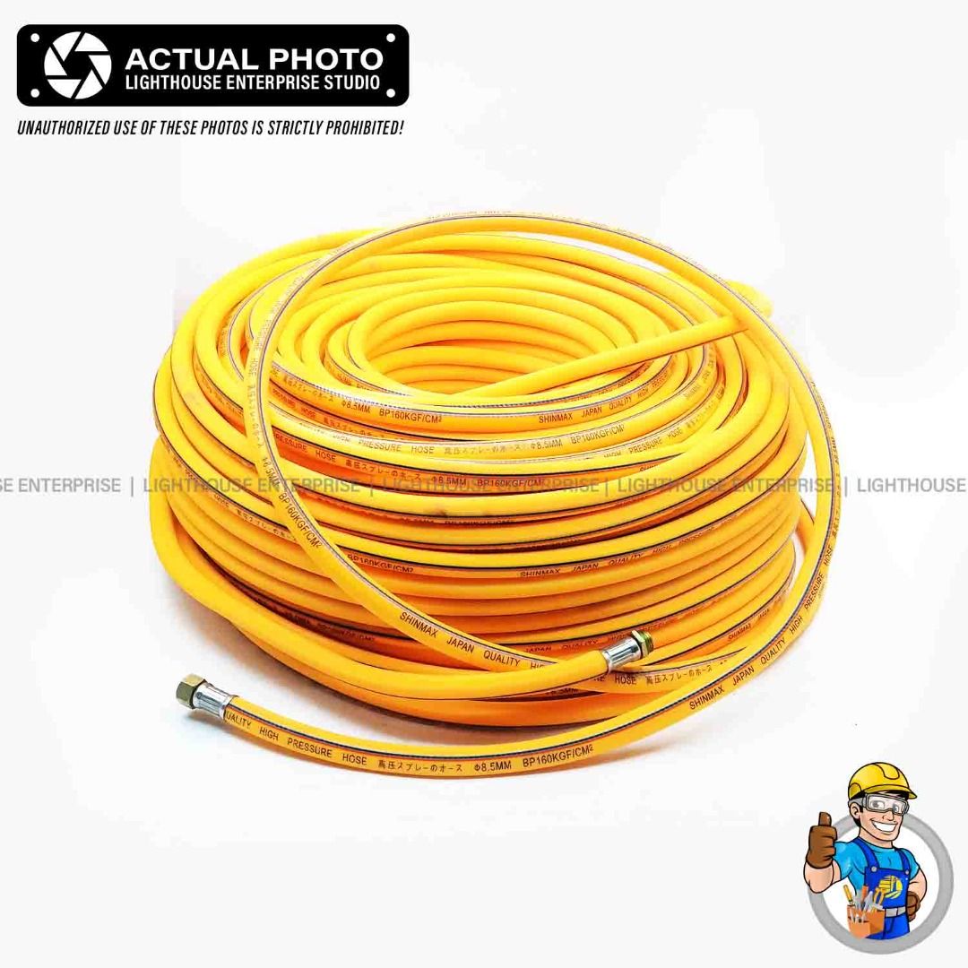SHINMAX Japan 8.5mm High Pressure Washer Hose / Power Sprayer Hose ...