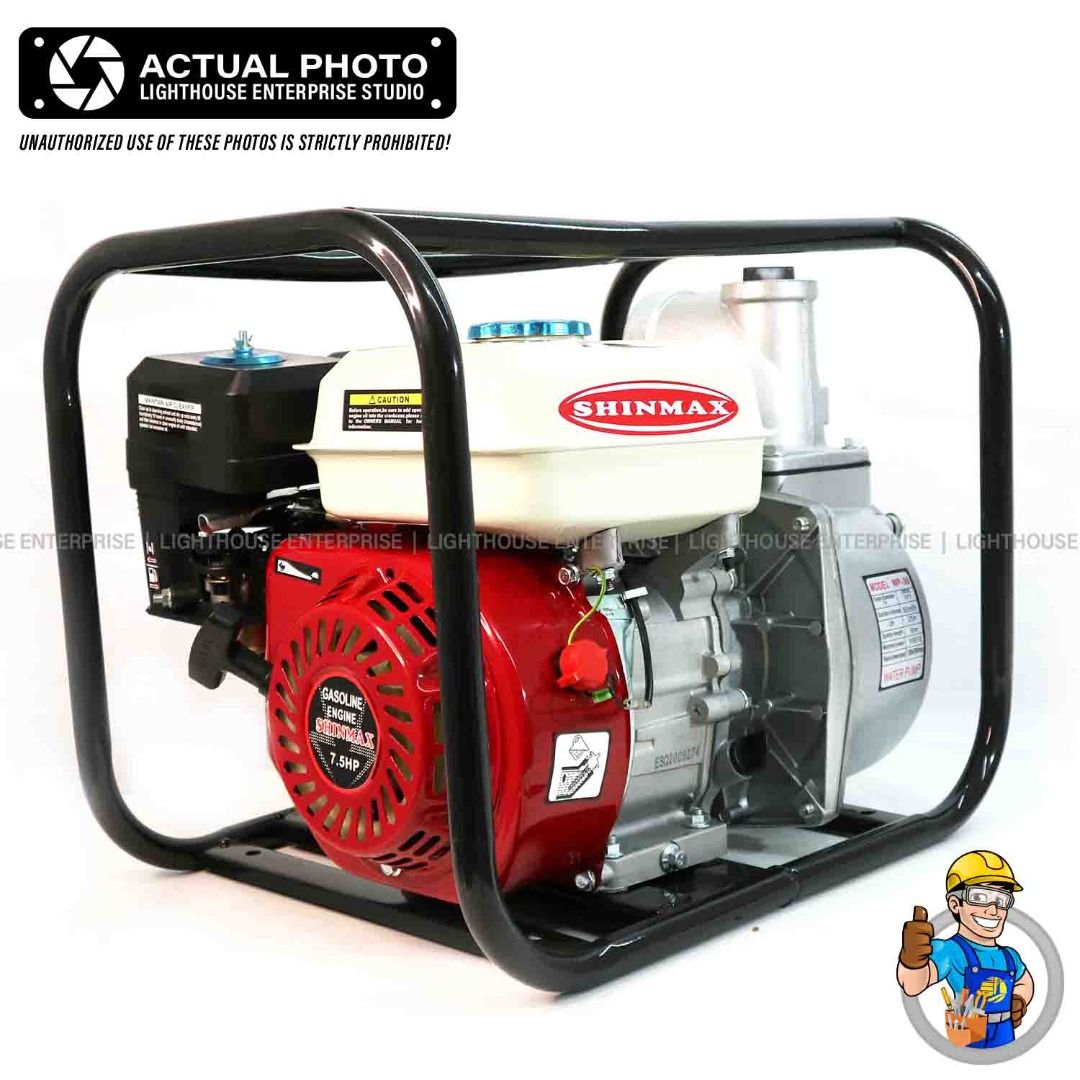 SHINMAX Japan Industrial 7.5HP 3"x3" Gasoline Engine Water Pump (WP30-168F) *LIGHTHOUSE ...