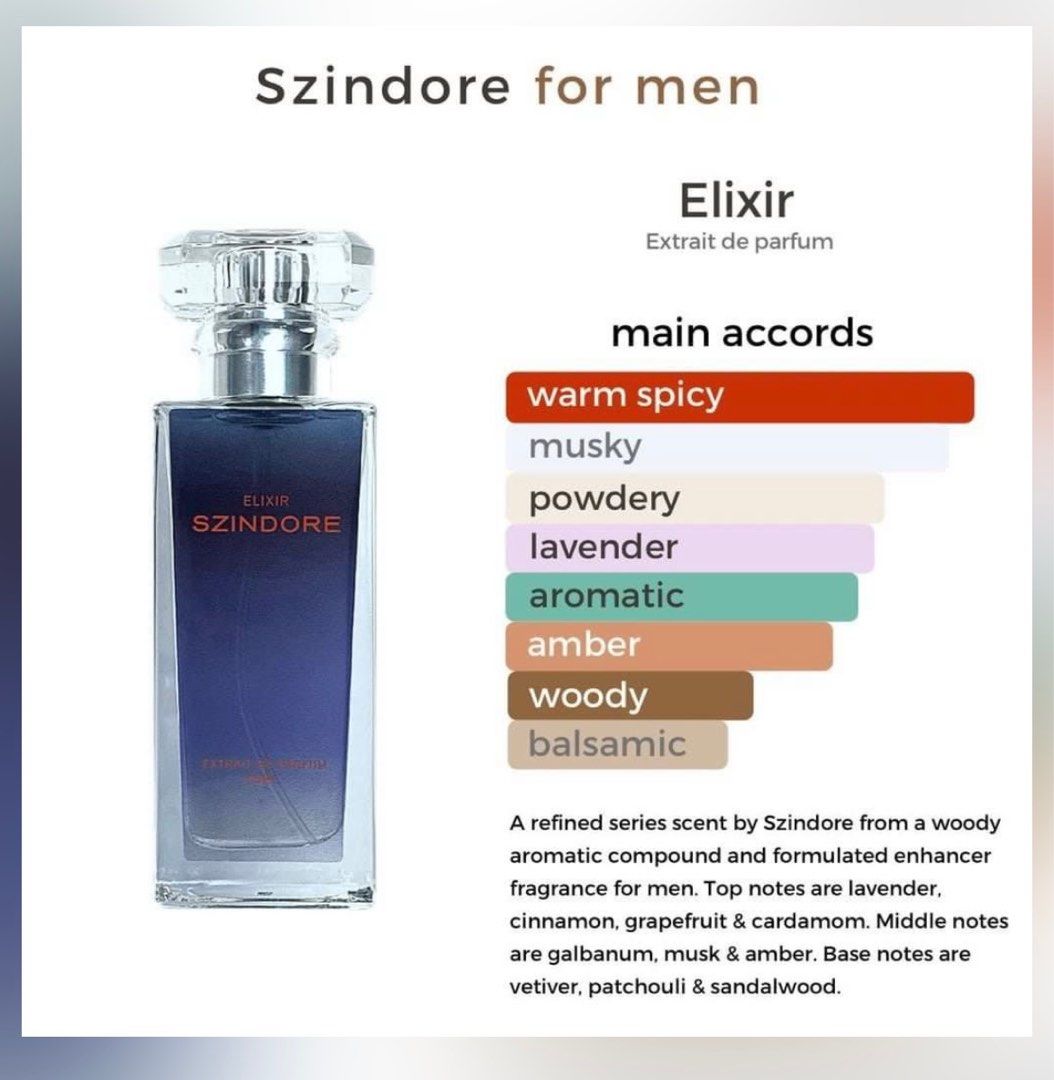 Szindore Elixir, Beauty & Personal Care, Fragrance & Deodorants on Carousell