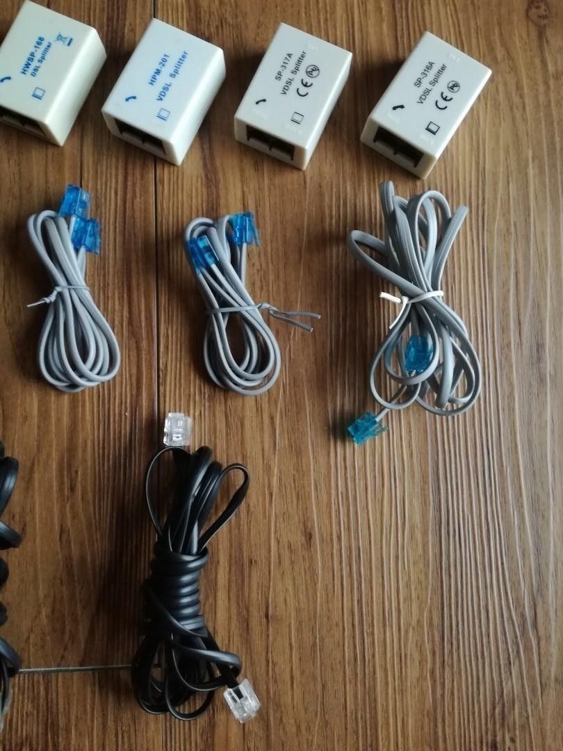 TELEPHONE LINE CORD CABLE And VDSL SPLITTER Models, like new : HPM-201 ...