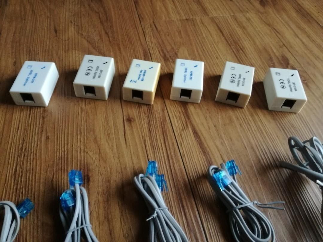 TELEPHONE LINE CORD CABLE And VDSL SPLITTER Models, like new : HPM-201 ...