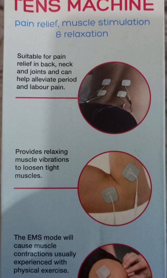 TENS MACHINE, Health & Nutrition, Massage Devices on Carousell