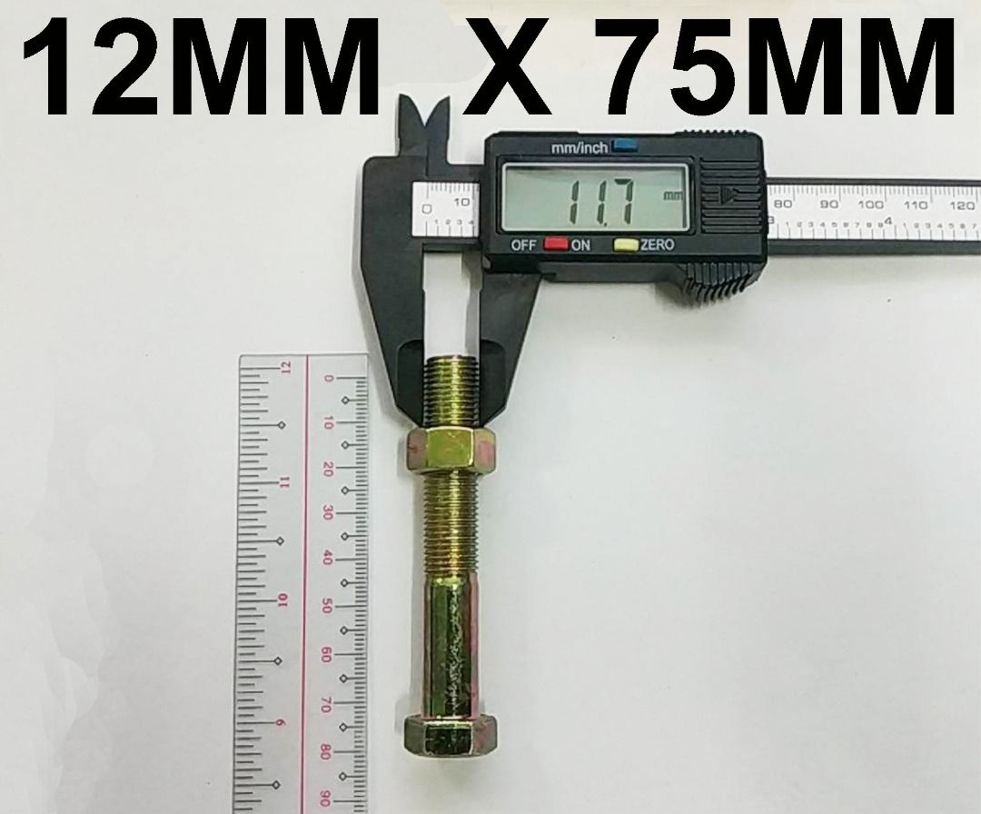 TETANIZED BOLT 12MM X 75MM WITH 1 PIECE NUT, Furniture & Home Living ...