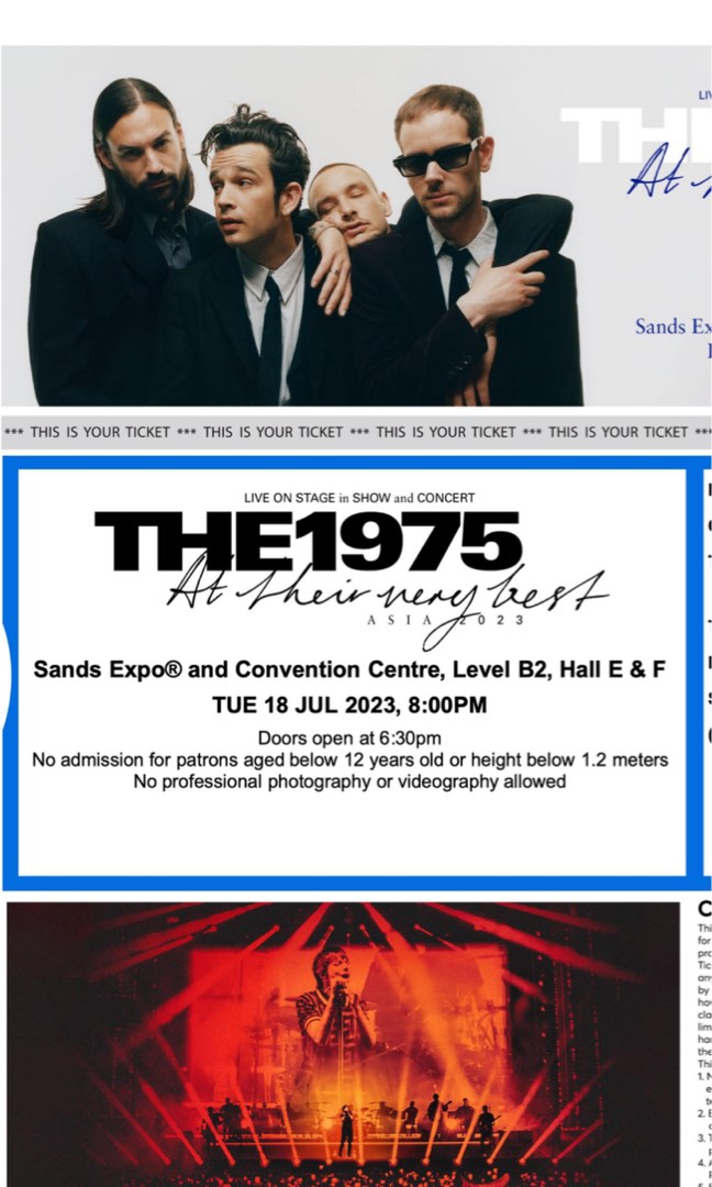 THE 1975, Tickets & Vouchers, Event Tickets on Carousell