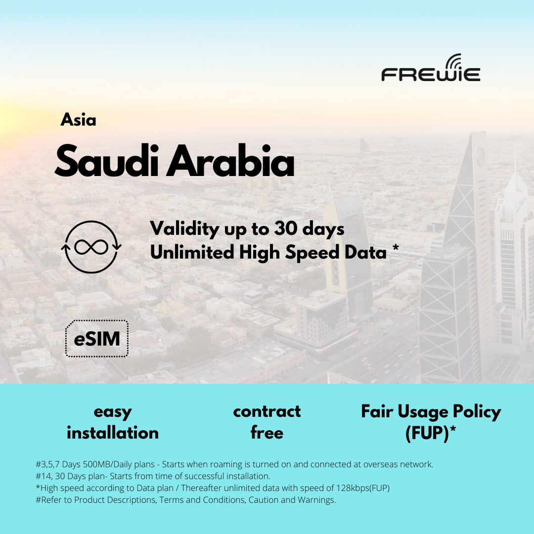 Unlimited* Saudi Arabia eSIM Data Roaming (*FUP), Mobile Phones ...