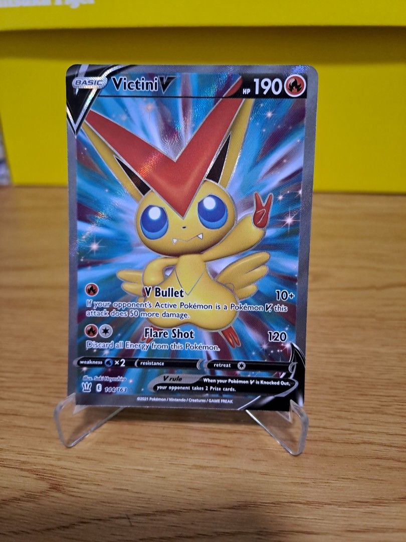 Victini FA Full Art Pokemon Card, Hobbies & Toys, Toys & Games on Carousell