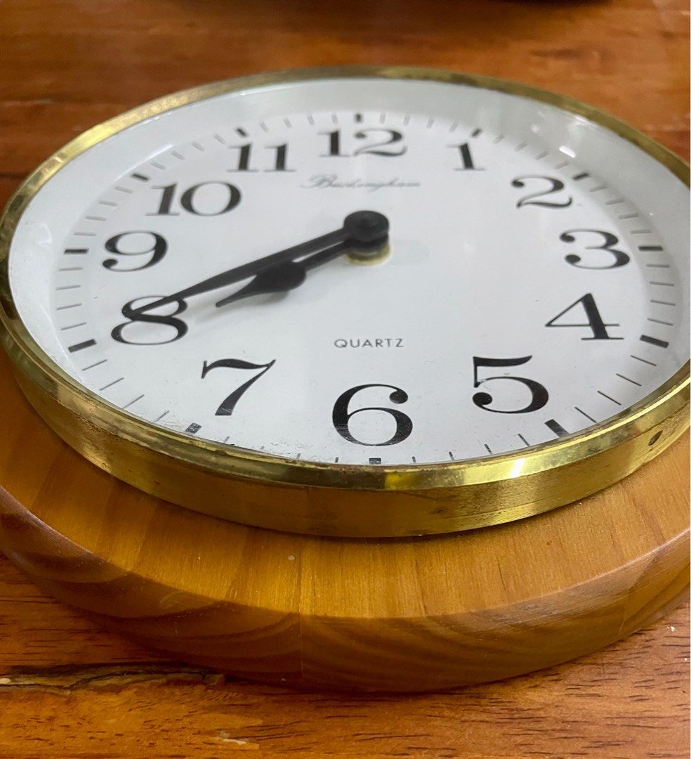 Vintage English Buckingham Quartz Wall Clock 22cm, Furniture & Home ...