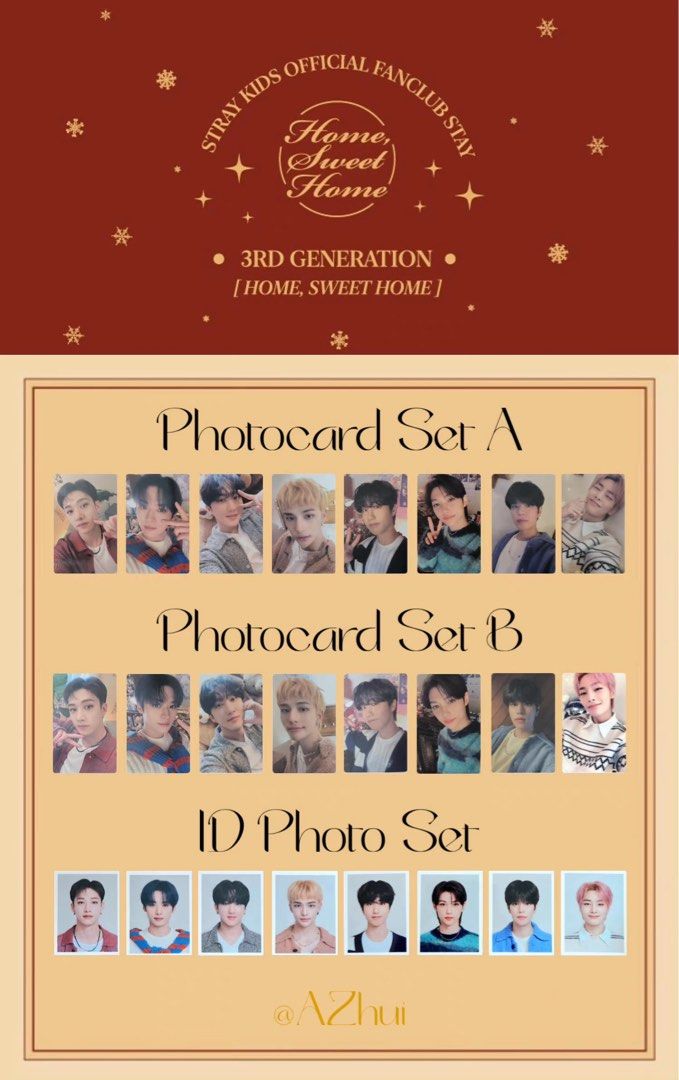 WTS/lfb SKZ 3rd gen fanclub fankit set bangchan leeknow Changbin ...