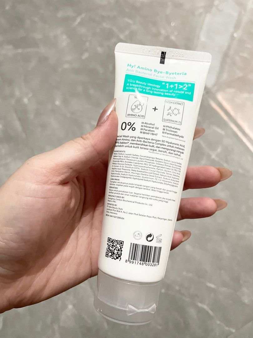 YOU Hy! Amino Bye-Byeteria Anti Bacterial Facial Wash. Sabun Cuci Muka ...