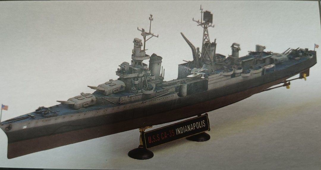 1/350 fully built USS Indianapolis model ship featured in movie / board ...