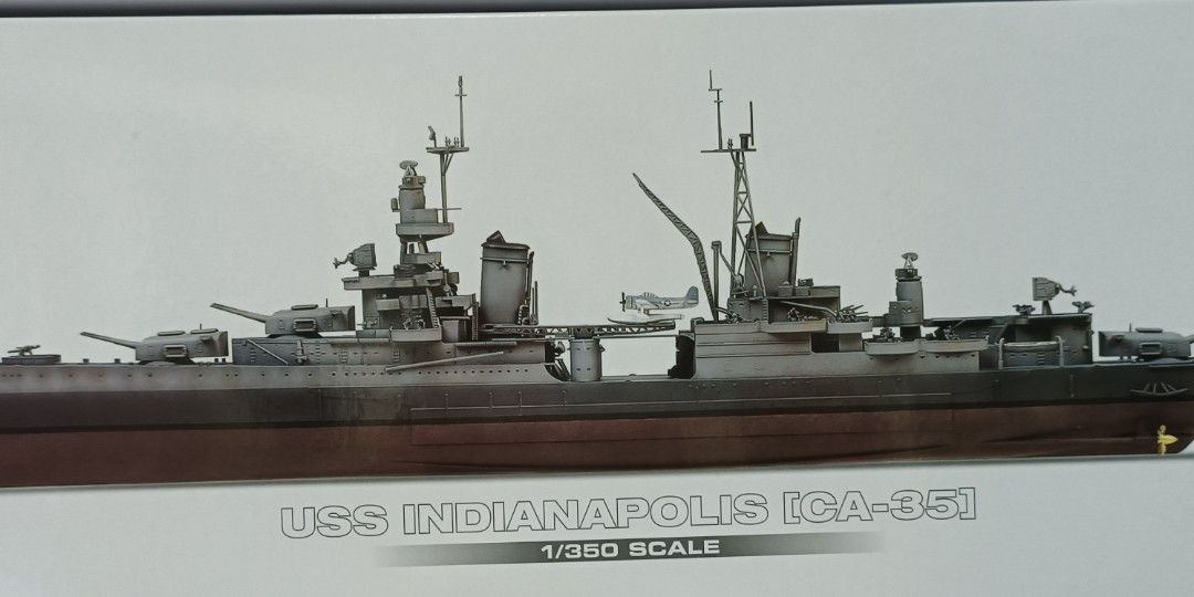 1/350 fully built USS Indianapolis model ship featured in movie / board ...