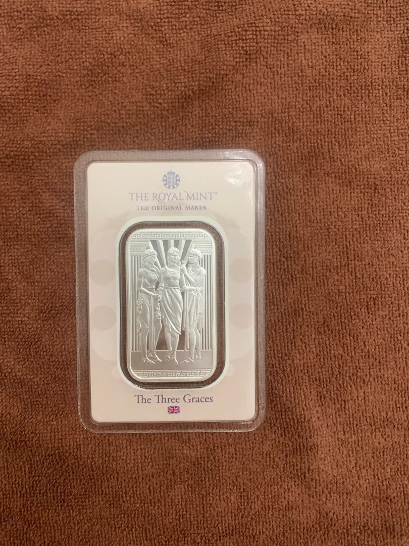 2022 The Three Graces Royal Mint 1Oz Silver Bar One Oz Silver Coin ...