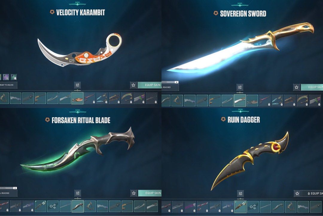 23 Skins Ruin Dagger Cheap Stacked Valorant Account, Video Gaming ...