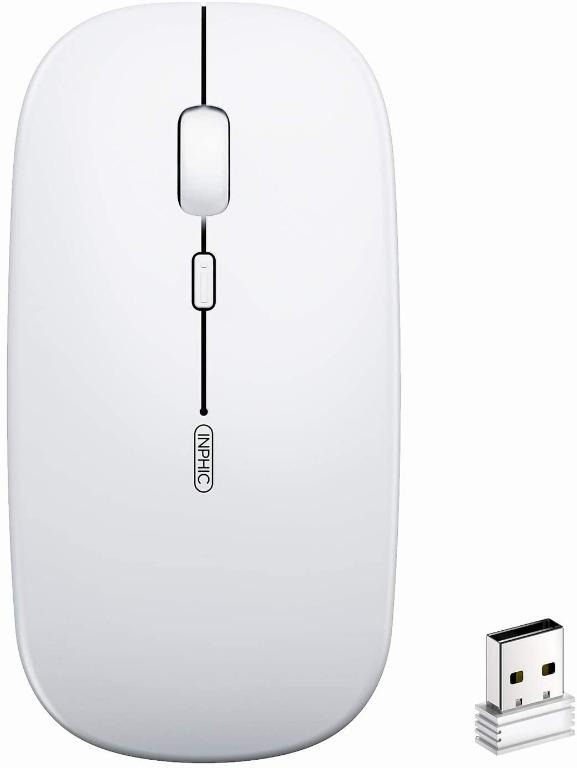 2933) INPHIC (PM-1) WIRELESS MOUSE, SLIM SILENT CLICK RECHARGEABLE 2.4G ...